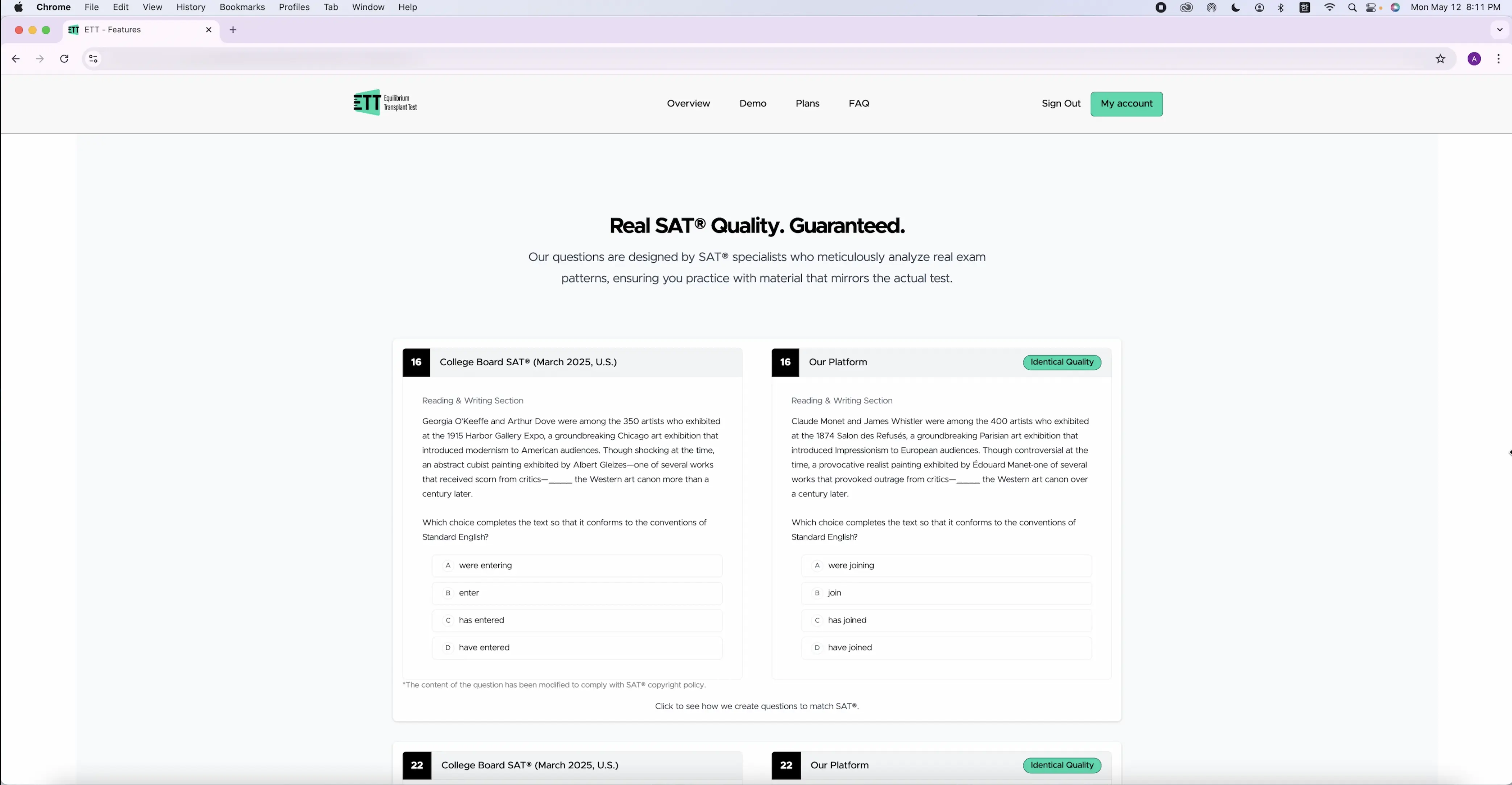 ETT | The Best Digital SAT® Prep Platform